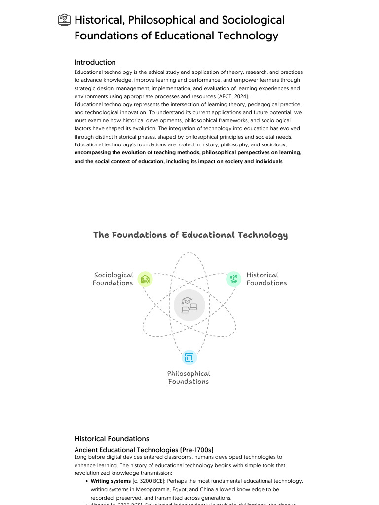 Historical, Philosophical and Sociological Foundations of Educational ...