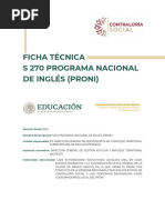 Ficha Técnica Del PRONI, DGGEyET 2025. | PDF | Enseñando | Educación primaria