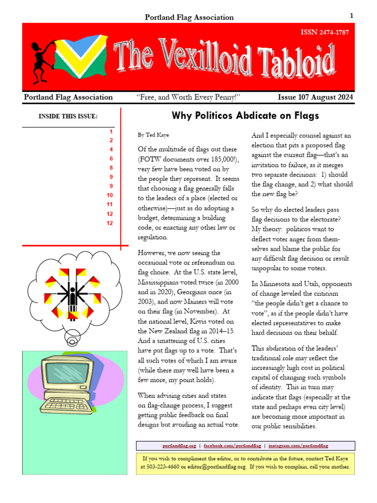 Vexilloid Tabloid 107 Aug24 | PDF | Flag | Symbols