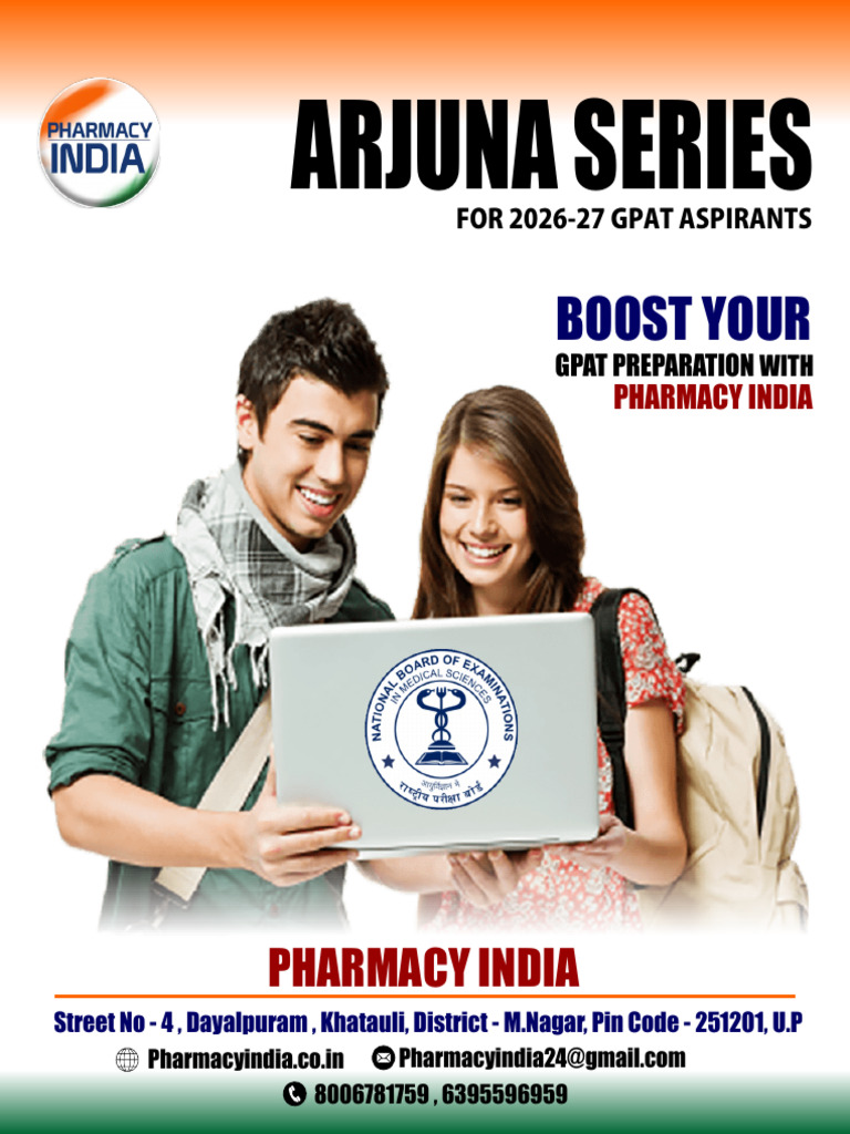 GPAT 2026-27 Arjuna Series Enrollment | PDF | Pharmacology | Pharmacy