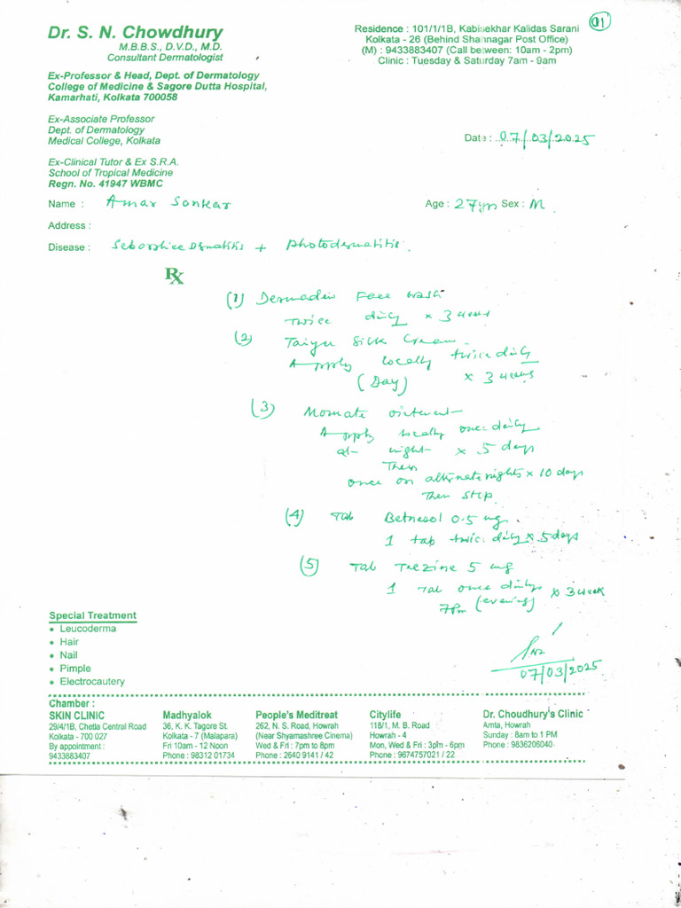 Skin Prescription | PDF