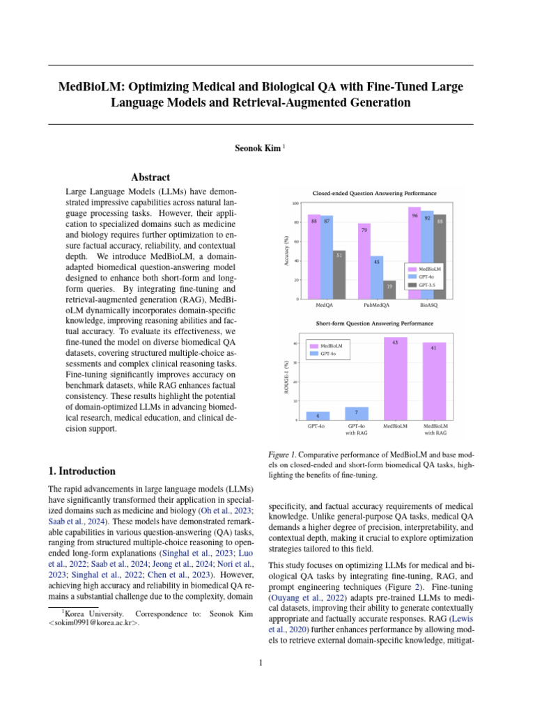 Medical Rag With Finetuning Improving LLM and Context | PDF | Accuracy And Precision ...
