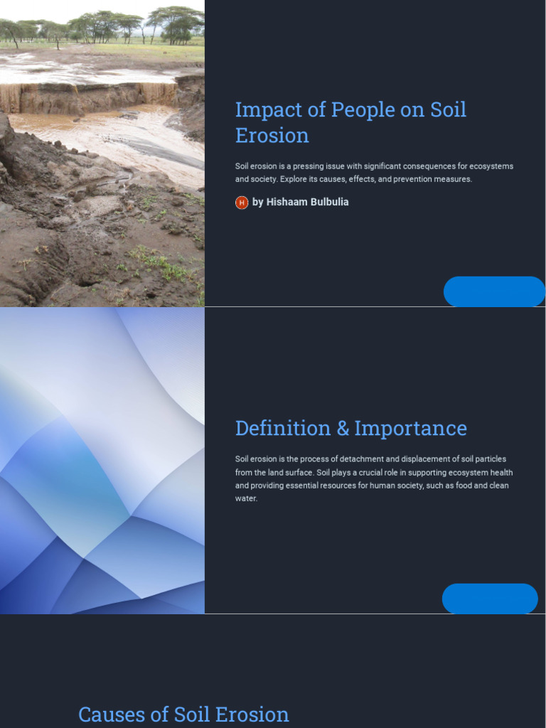 Impact of People On Soil Erosion | PDF | Erosion | Soil