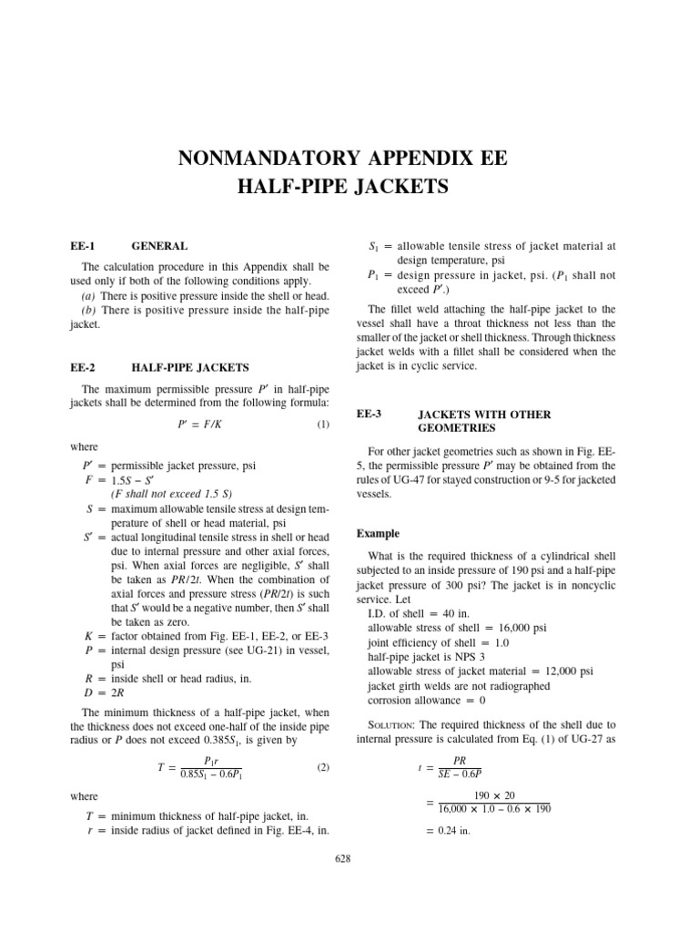 Half-Pipe Jacket Pressure Guidelines | PDF | Pipe (Fluid Conveyance ...