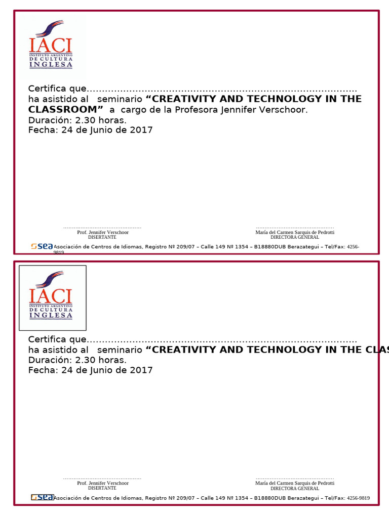 Certif Vincularidad | PDF