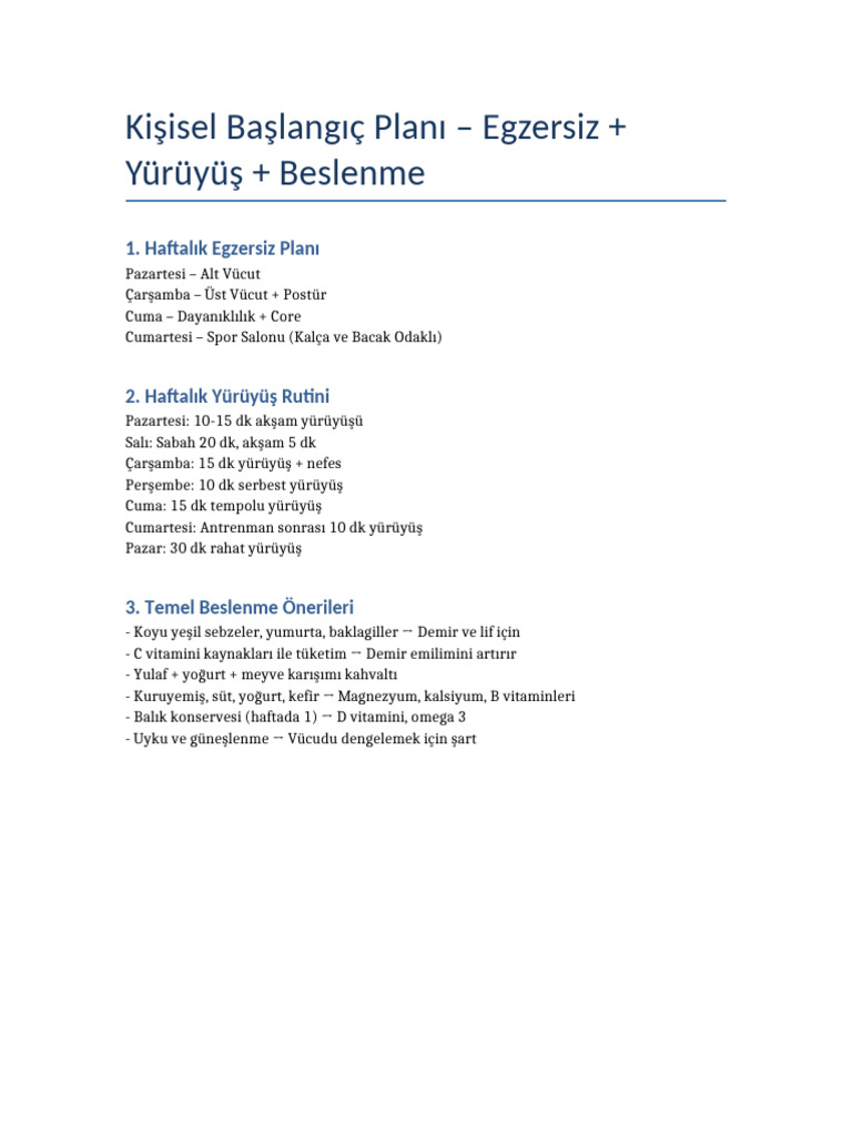 Baslangic Paketi Planin | PDF