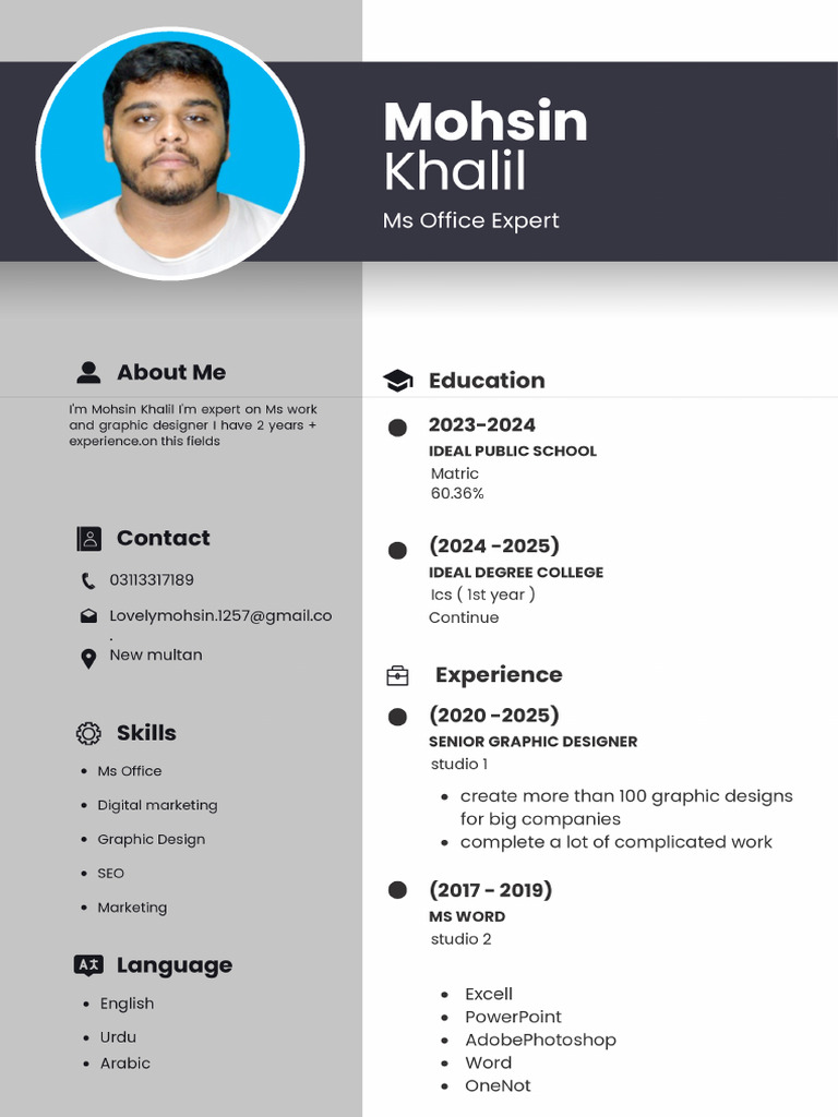 Mohsin Khalil CV Now | PDF