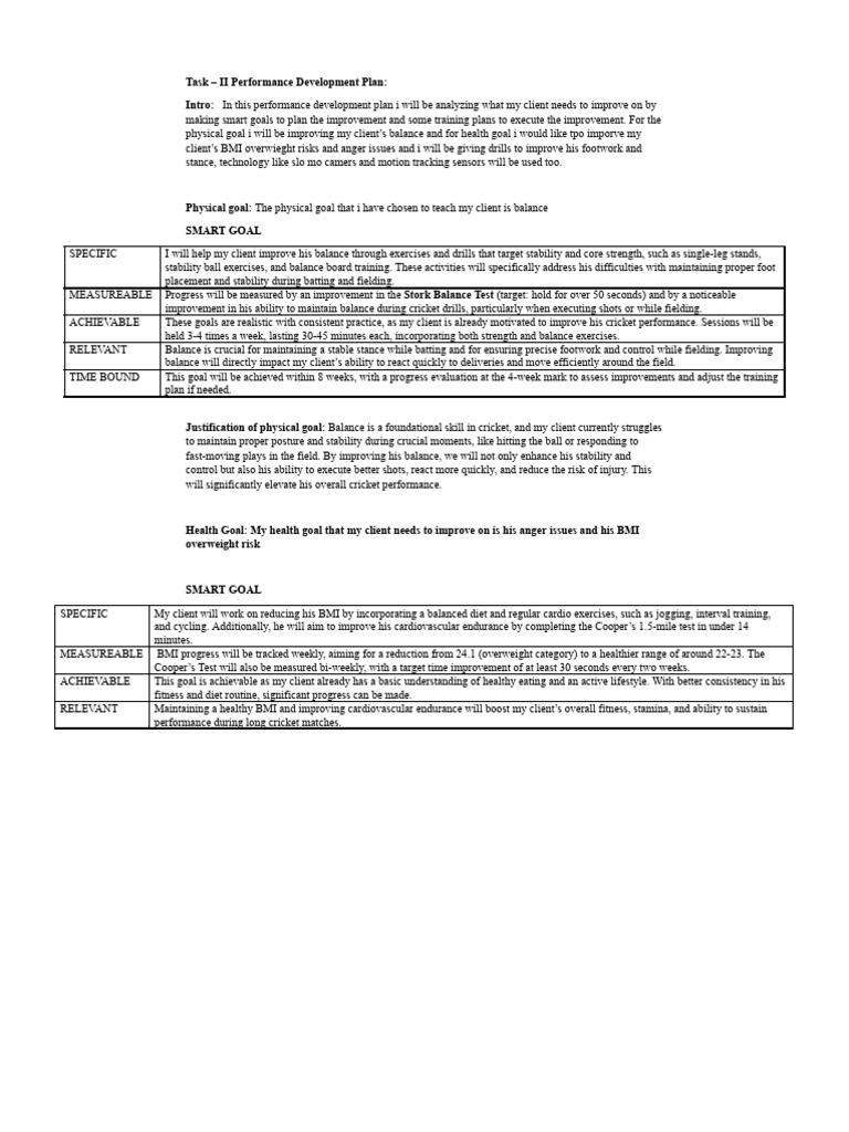 Guransh Sapra - Task II Criteria B Summative Assessment - Planning For Performance | PDF ...