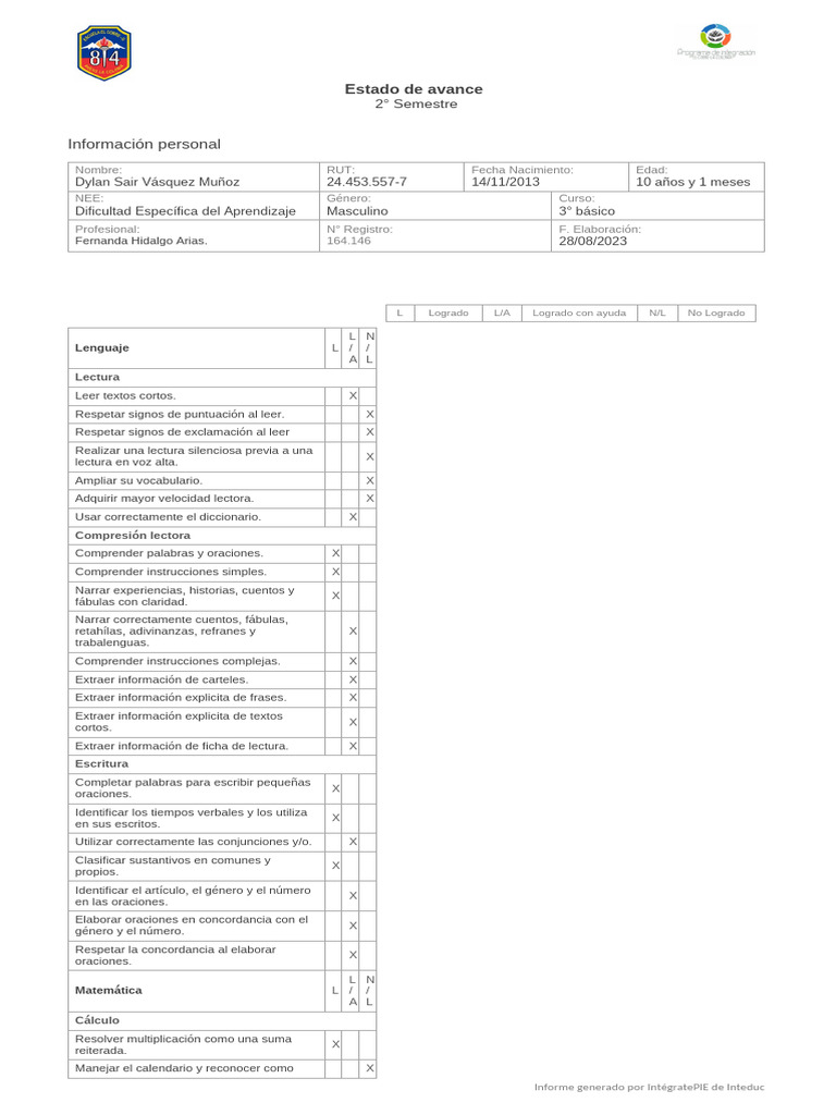 Dylan | PDF | Comprensión lectora | Modificación de comportamiento