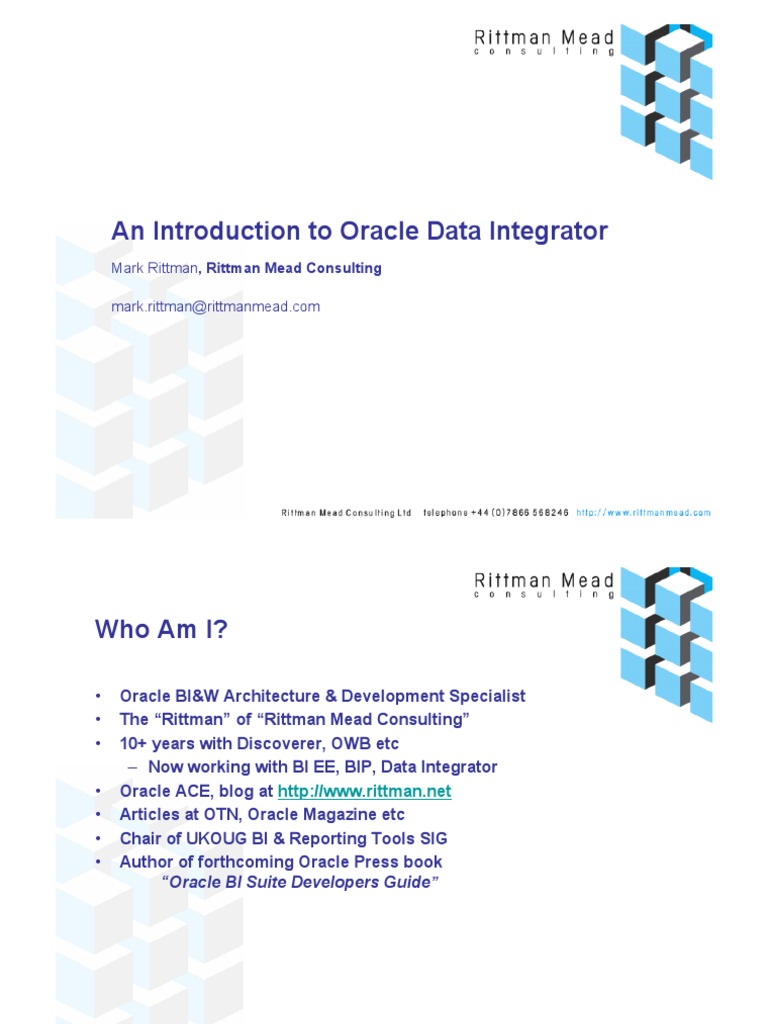 An Introduction To Oracle Data Integrator Pdf