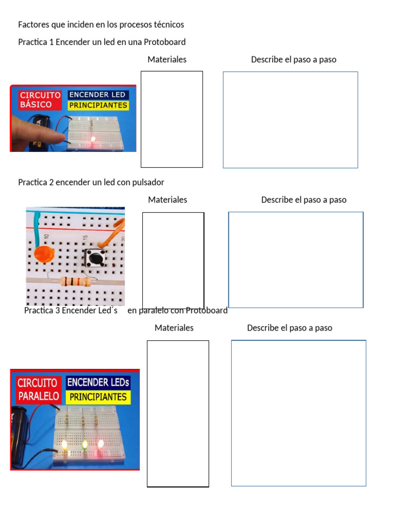 Prácticas de Electrónica en Protoboard | PDF