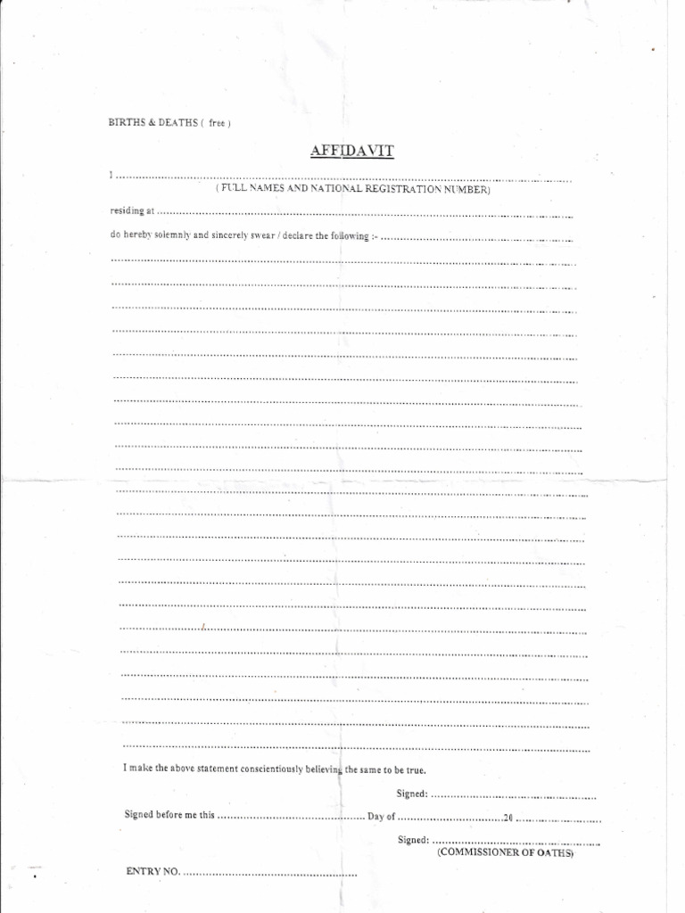 Affidavit Form 07.05.25 | PDF