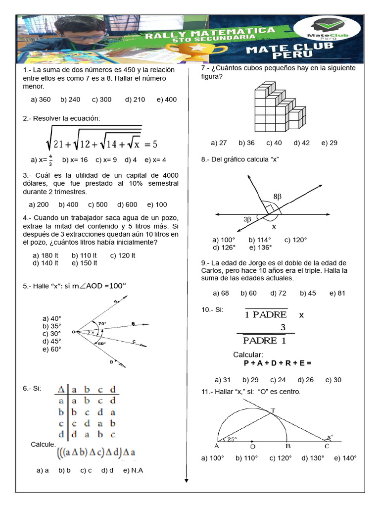 5° Mate Sec | PDF