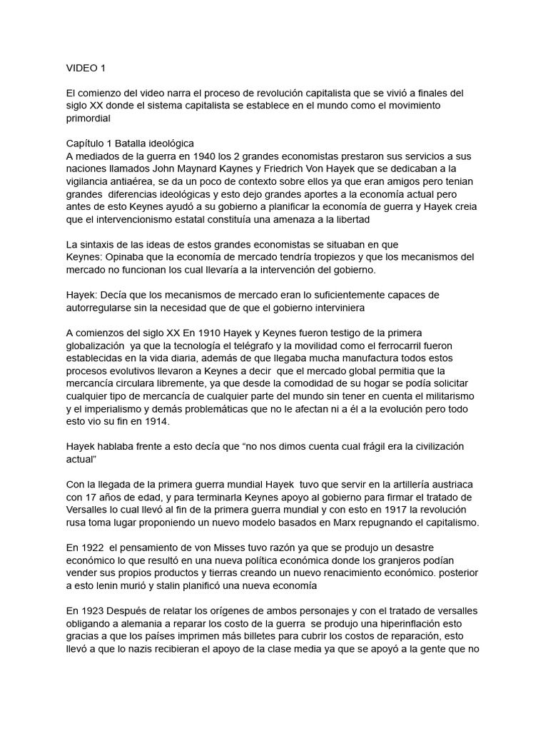 batalla por la economia mundial 1 y 2 | PDF | Friedrich Hayek ...