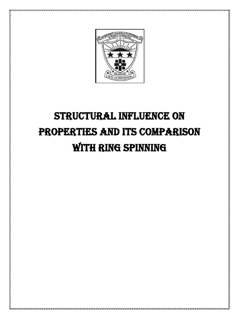Rotor vs. Ring Spun Yarn Properties | PDF | Yarn | Spinning (Textiles)