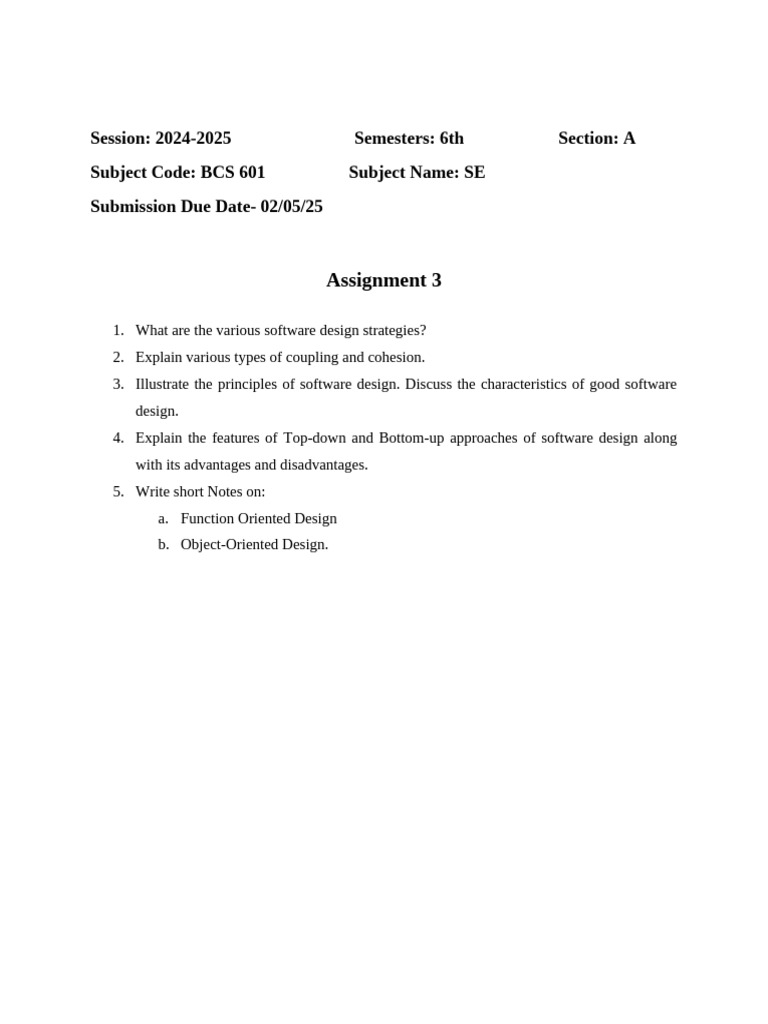 SE Assignment Unit 3 | PDF
