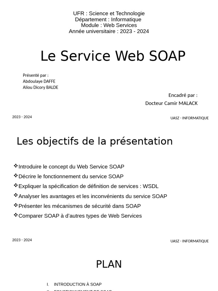 Le Service Web SOAP | PDF