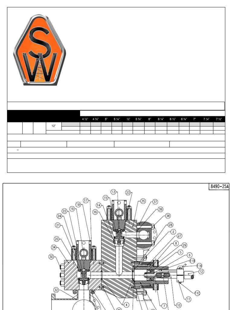 8490 25A EMSCO FC 1600 7500PSI - A08 | PDF | Pump | Valve