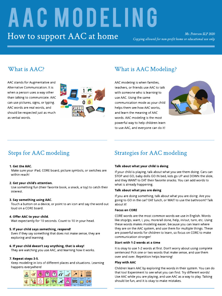 AAC Modeling Strategies for Parents | PDF