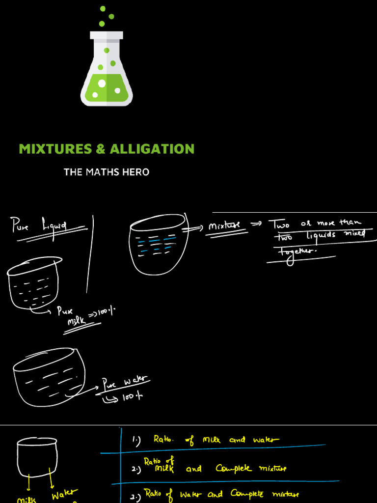 Mixture & Alligation - Part I | PDF