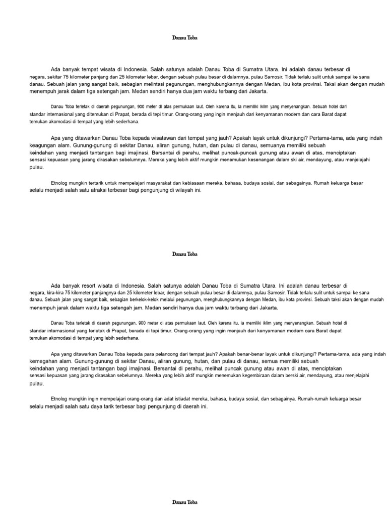 Danau Toba | PDF