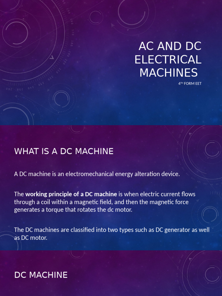AC & DC Electrical Machines | PDF | Electromagnetic Induction | Electric Motor