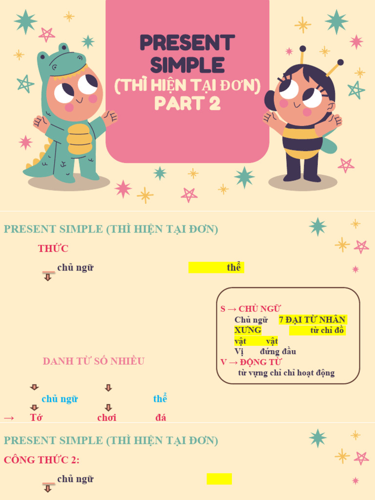 PRESENT SIMPLE - HTĐ.part 2.GRADE 3 | PDF
