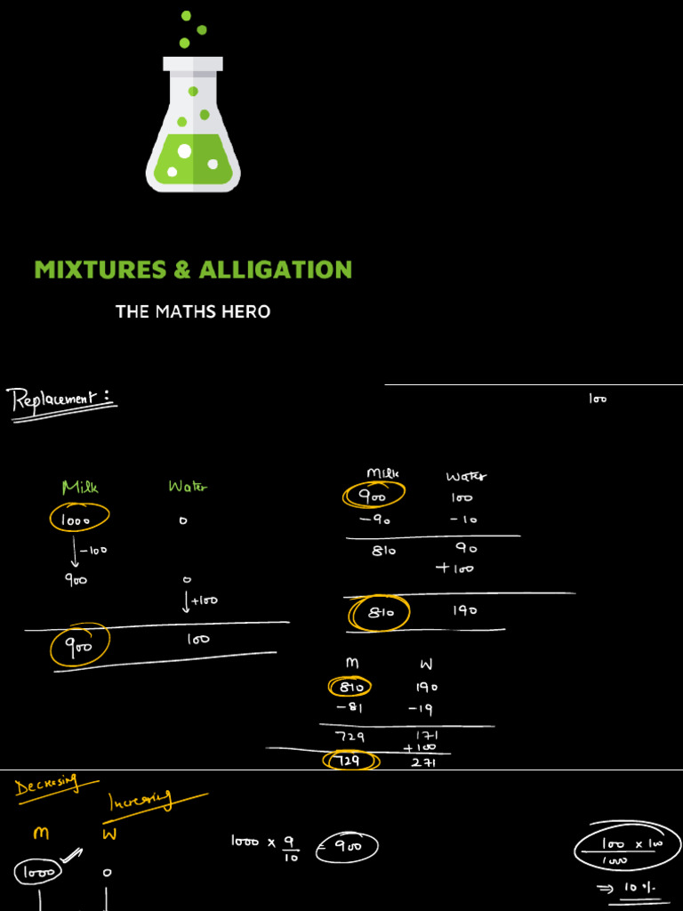 Mixture & Alligation - Part V | PDF