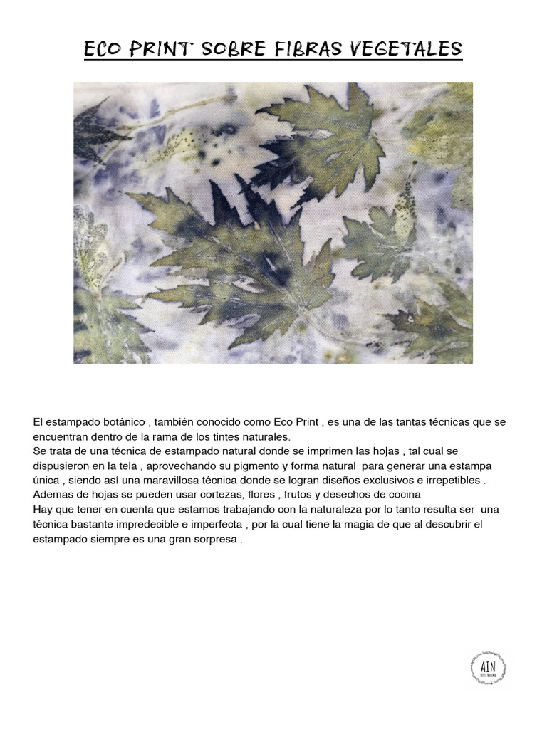 Apunte Estampado Botanico | PDF | Textiles | Lima (Material)