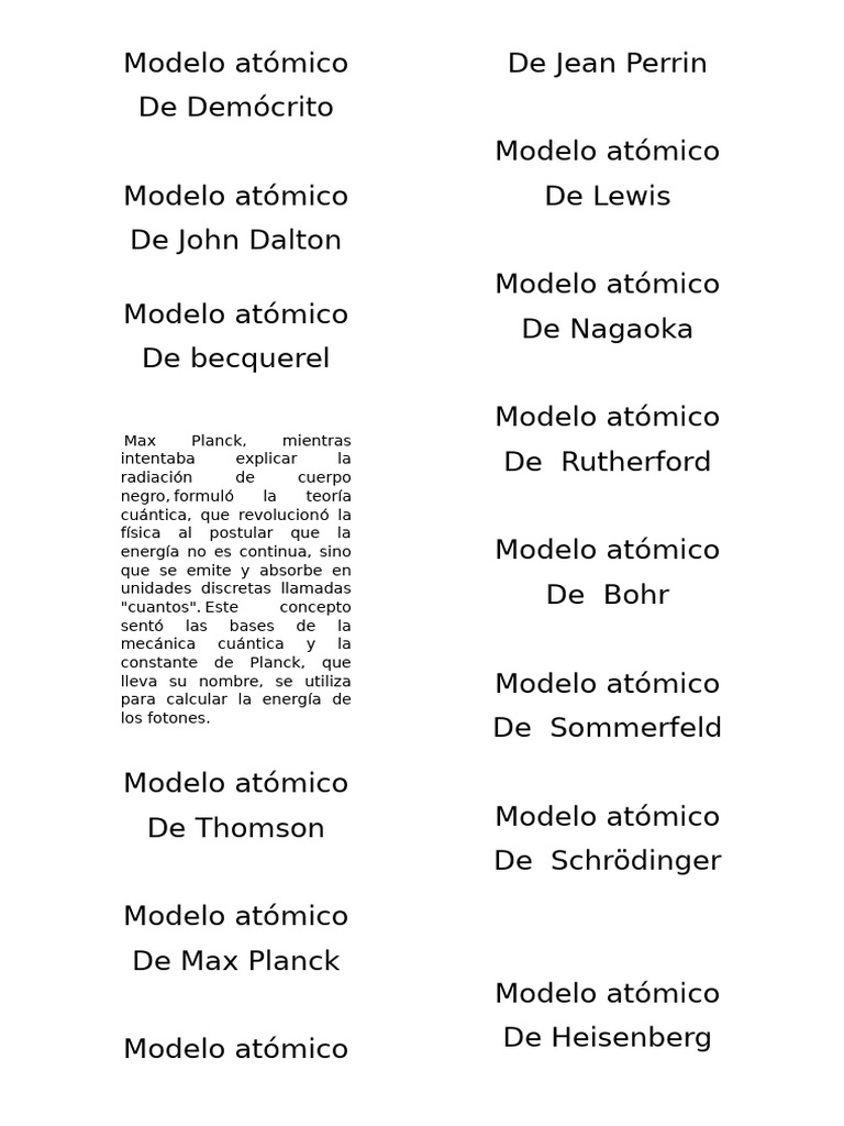 Modelo atómico | PDF