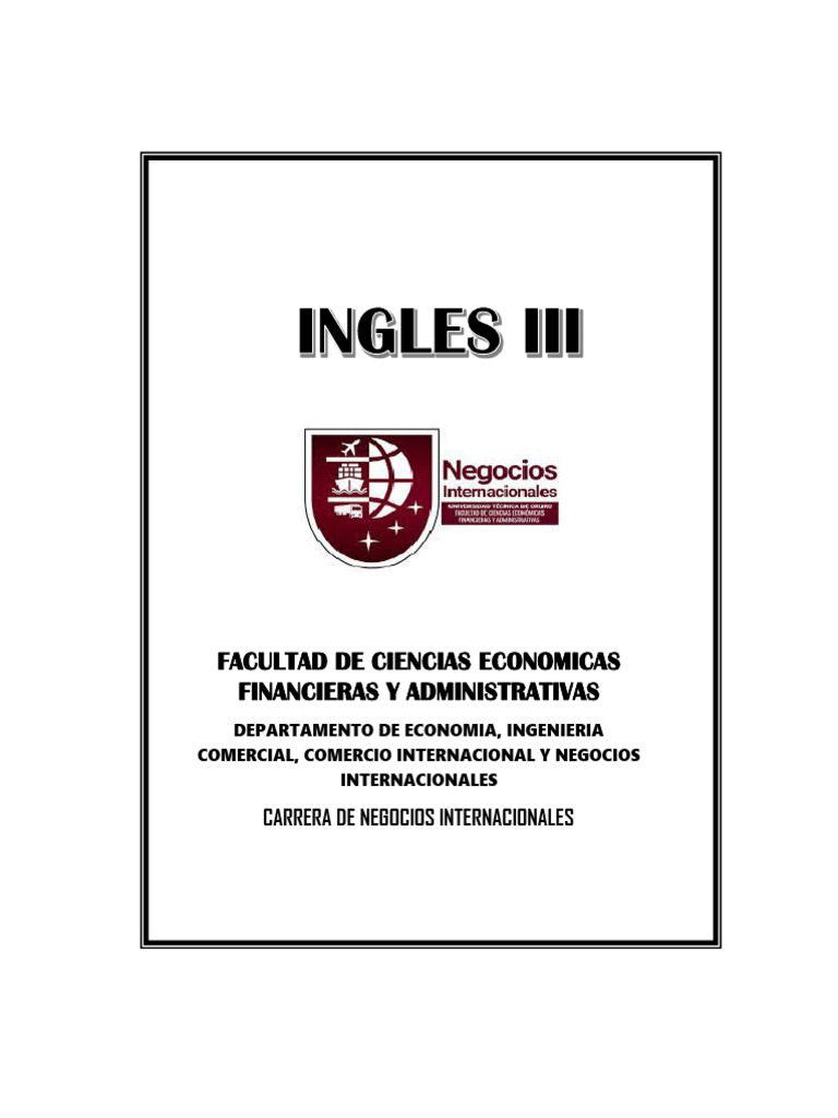 Avance Ingles Iii_2c16c47b5e37b5ef99771bb2c99981de | PDF | Verbo | Business