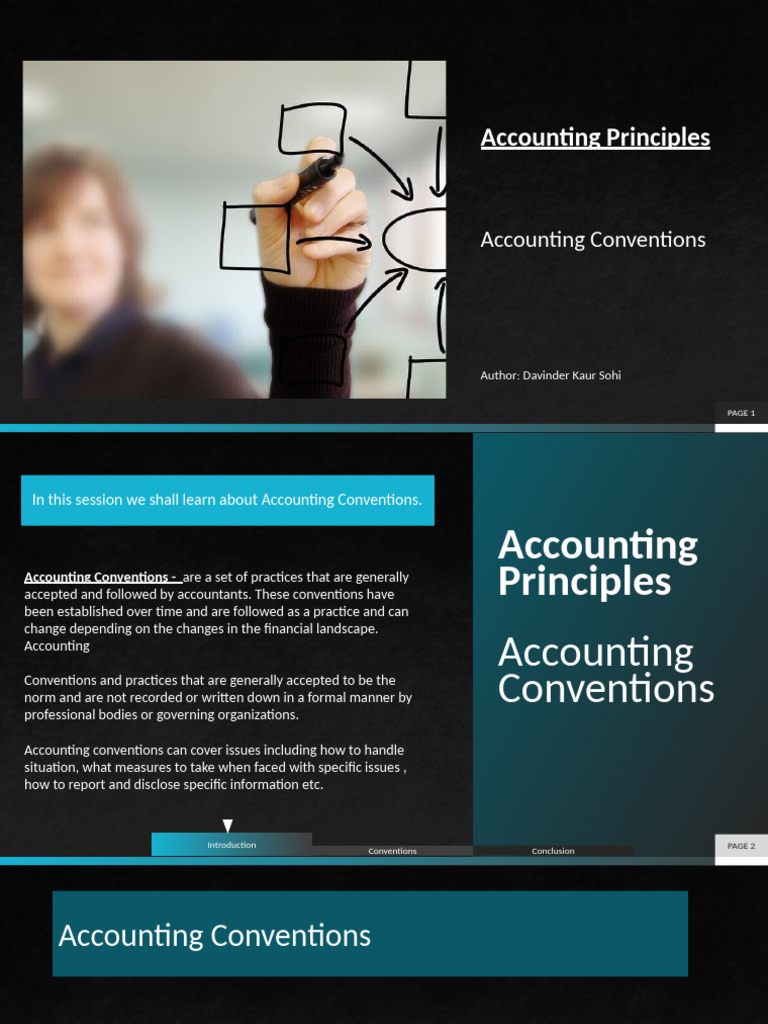 Accounting Principles - Conventions | PDF