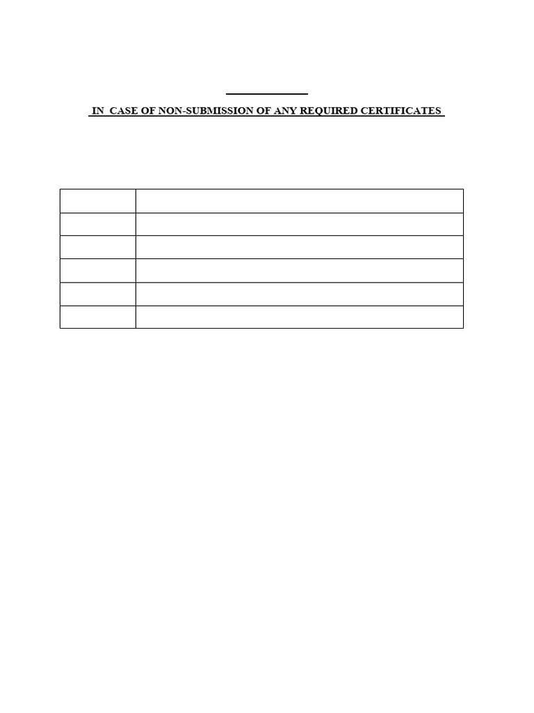 Undertaking Format New | PDF