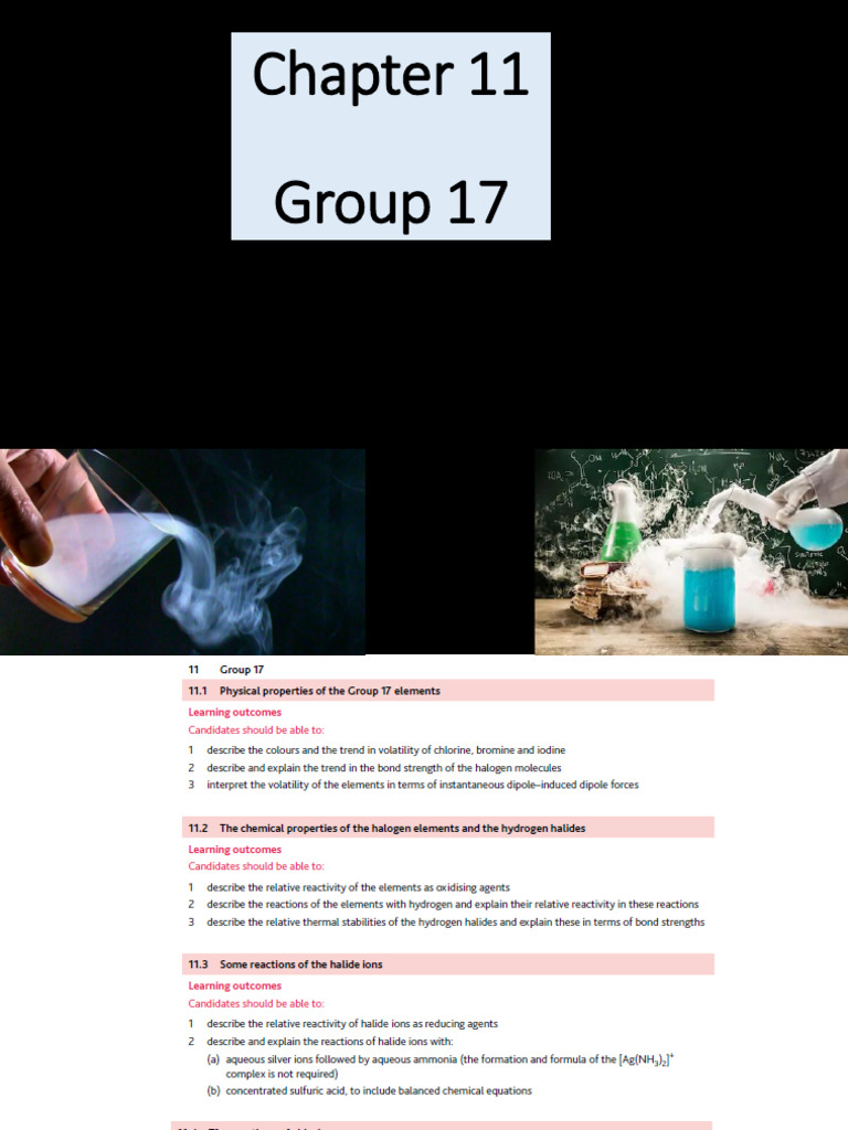 Halogens: Properties and Reactions Overview | PDF | Chlorine | Chemical ...