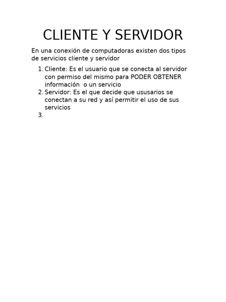Cliente y Servidor | PDF