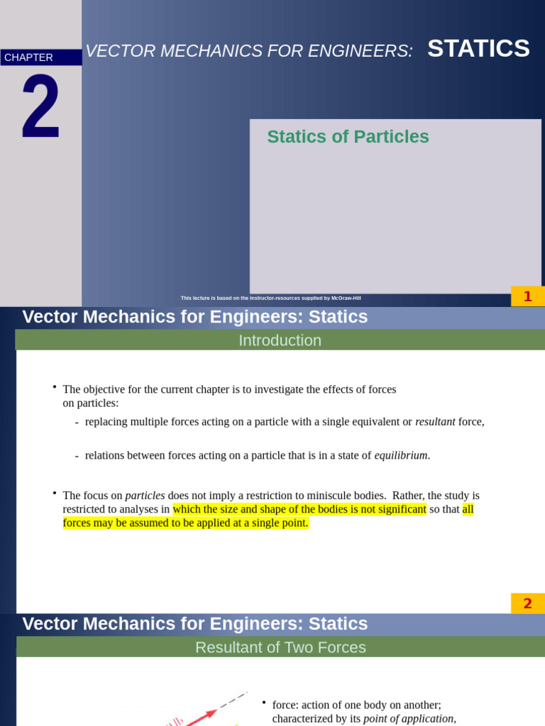 Ch02 - Statics of Particles | PDF | Force | Euclidean Vector