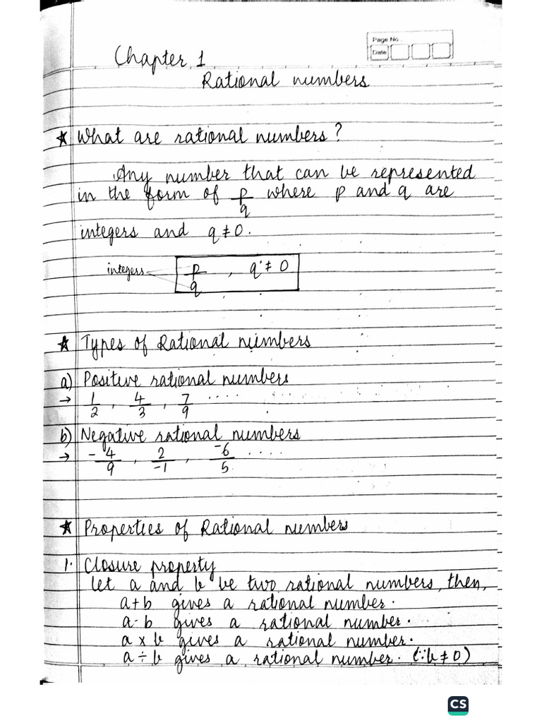 8 Maths Notes CH 1 & 2 | PDF