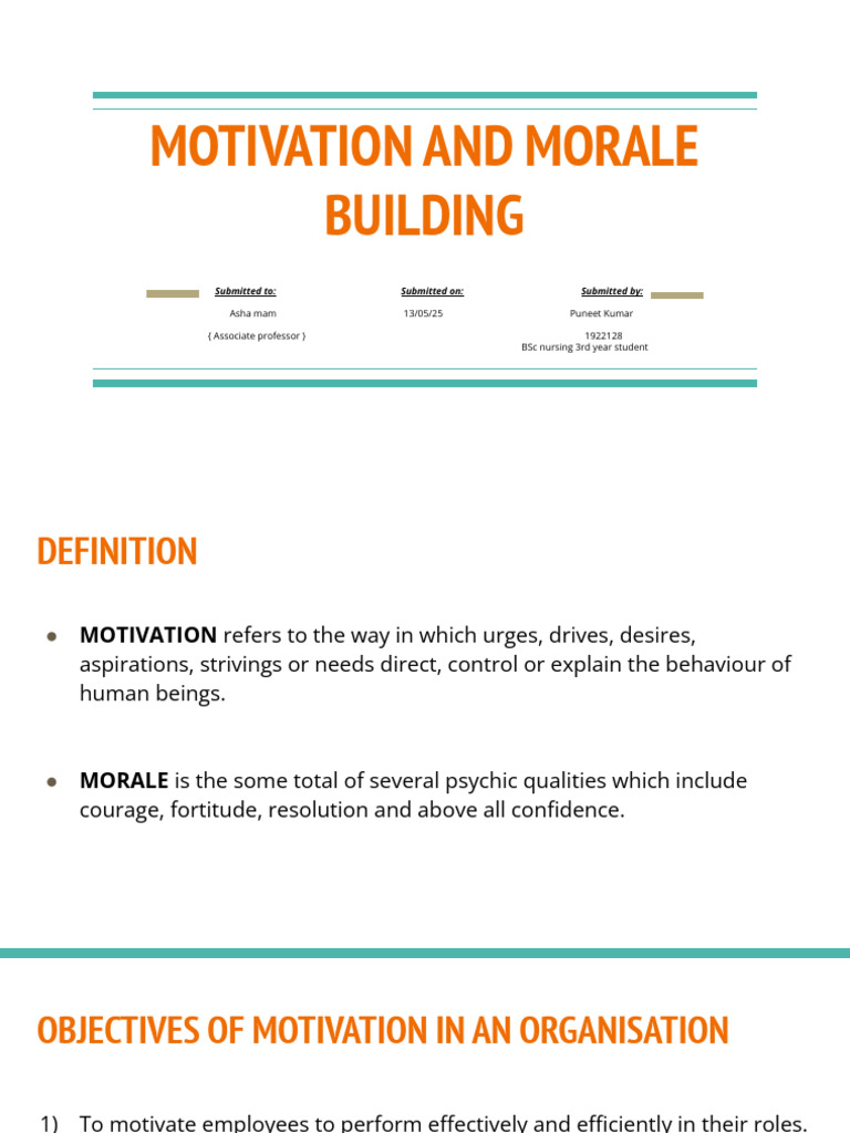 Puneet Kumar Nursing Management 02 | PDF | Motivation | Motivational