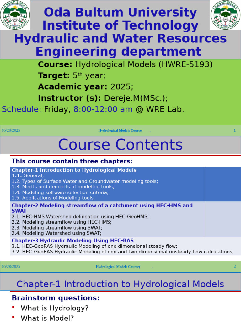 Hydrological Modeling Tools Overview | PDF | Hydrology | Hydrogeology