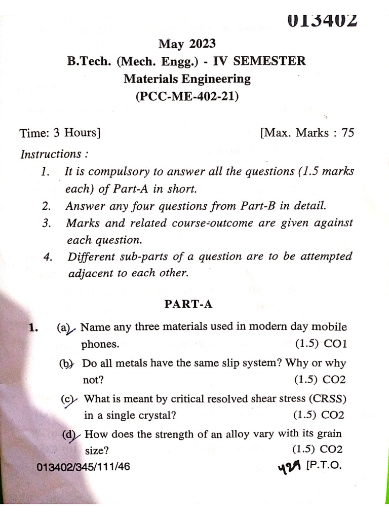 4th Sem Pyq Me | PDF