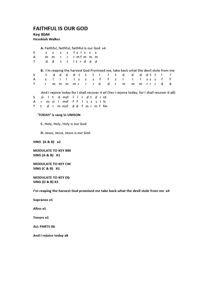 Faithful Is Our God Lyrics & Chords | PDF