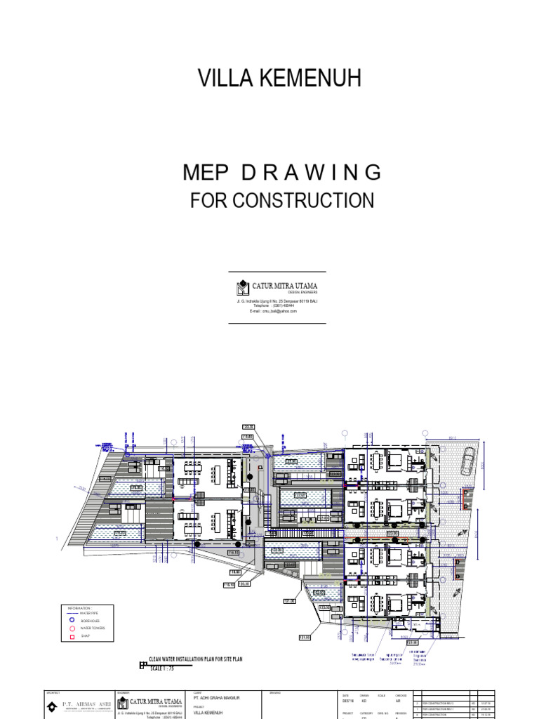 MEP DRAWING Villa Kemenuh | PDF