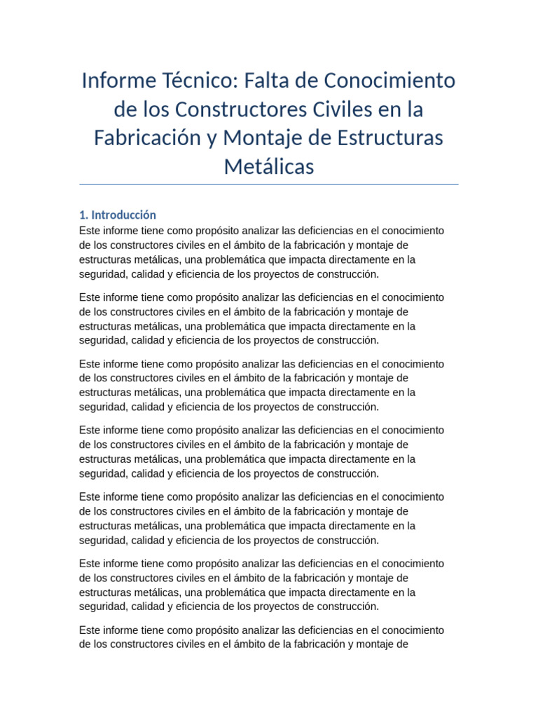 Informe Constructores Estructuras Metalicas | PDF | Hormigón | Soldadura