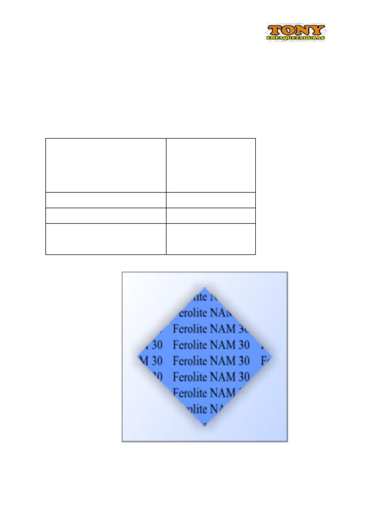 Ferolite NAM 30: Material de Junta Resistente | PDF