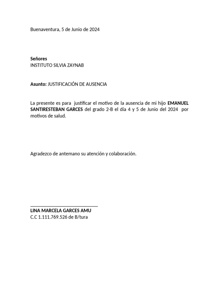 Excusa Emanuel | PDF