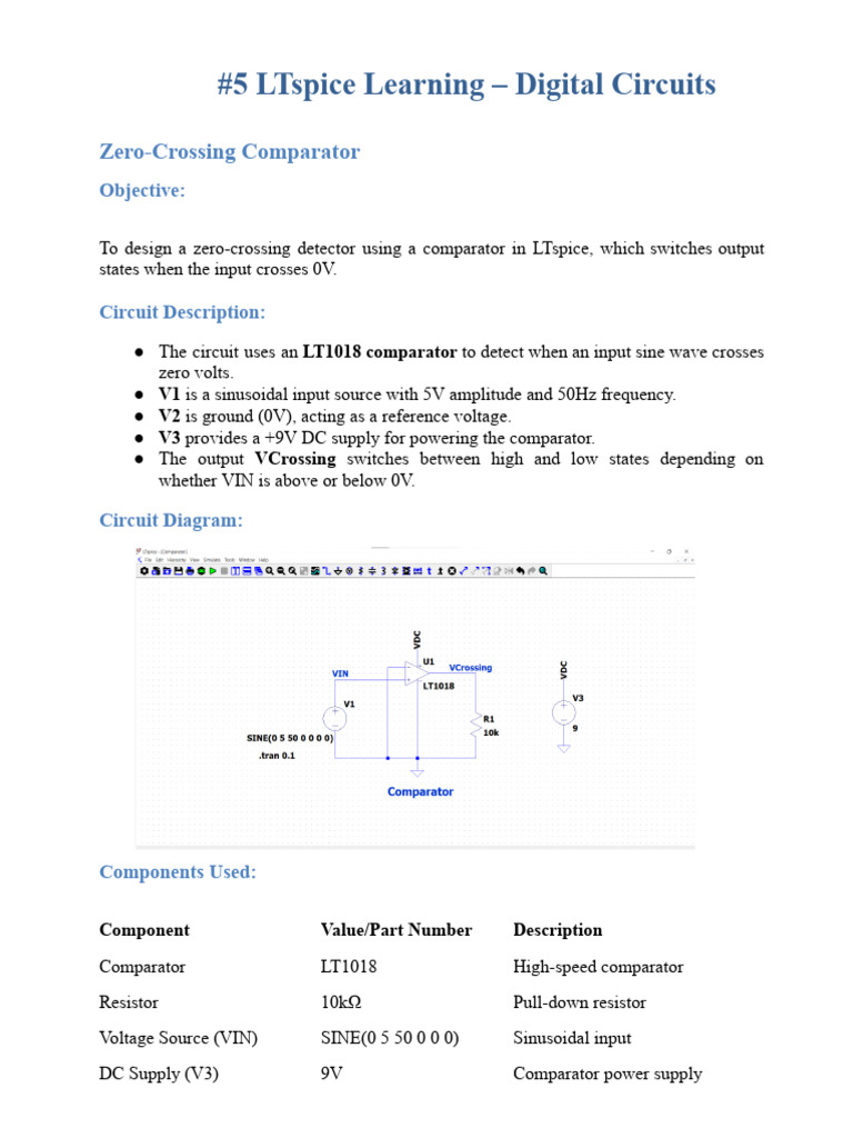 LTspice Digital Circuit Simulations | PDF | Electrical Network ...