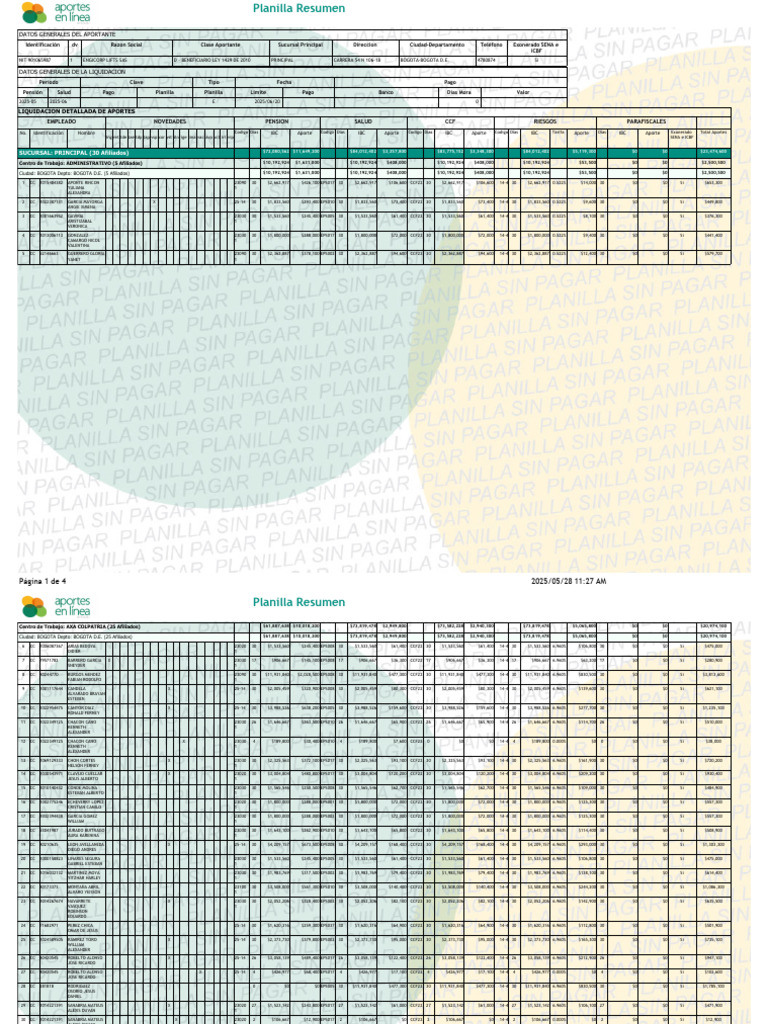 Mafars 191 | PDF | Pensión | Beneficios para empleados