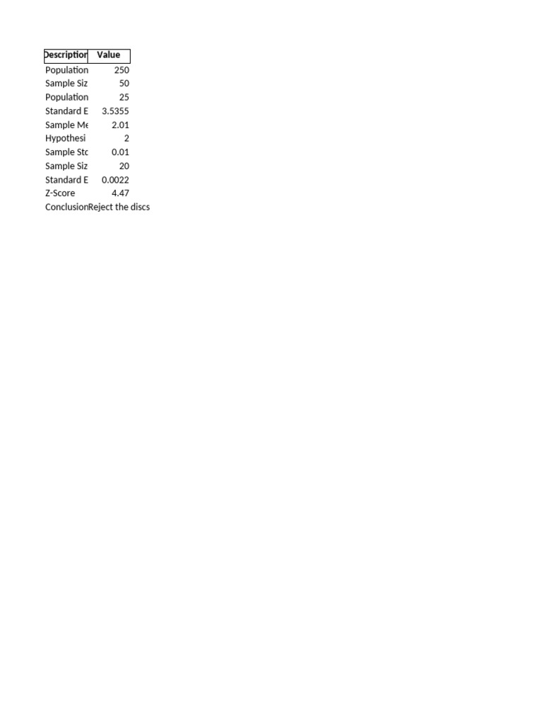 Standard Error and Test | PDF