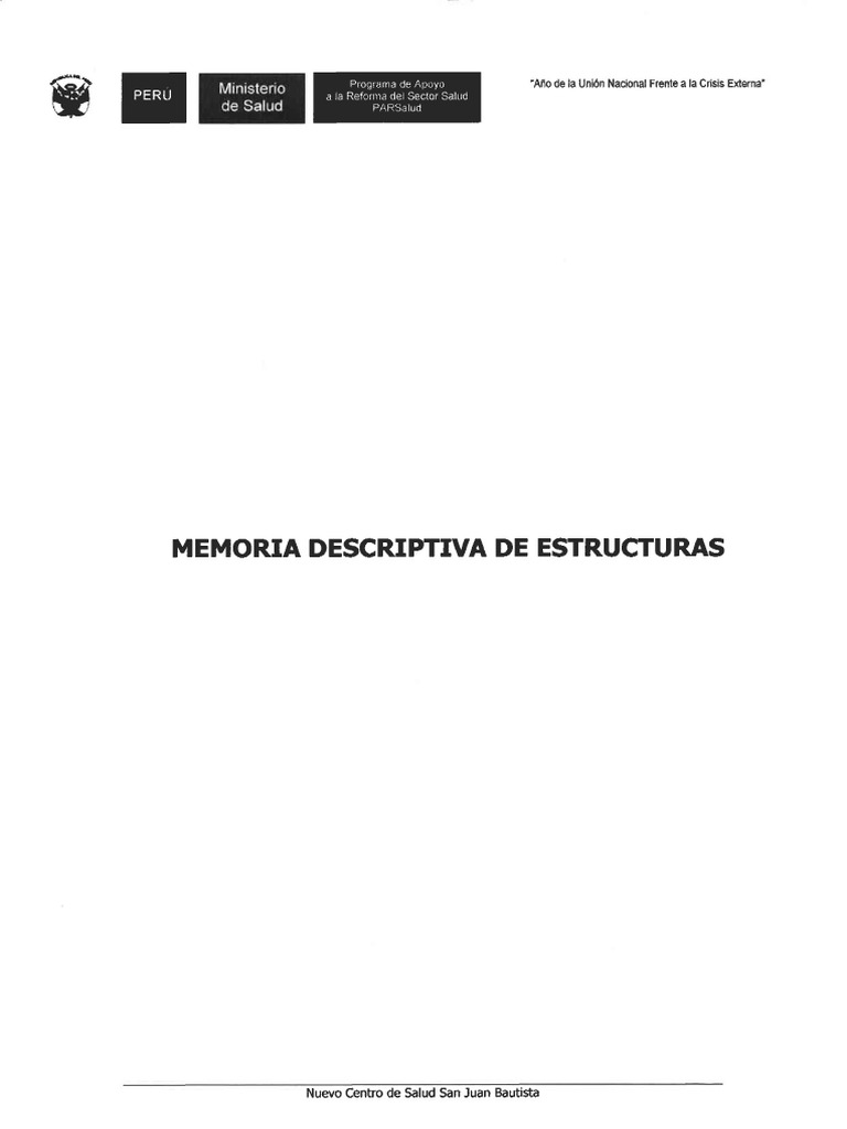 Memoria Descriptiva de Estructuras | PDF