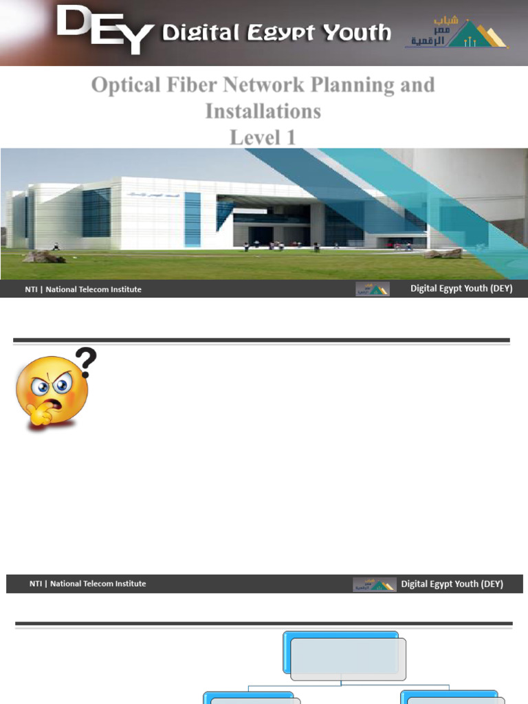 Optical Fiber Network Planning and Installations Level 1: NTI ...